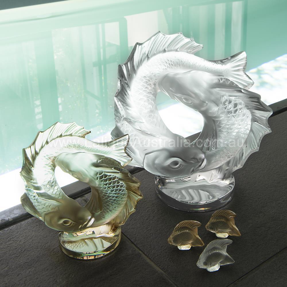 Lalique Australia. DOUBLE FISH LARGE SCULPTURE